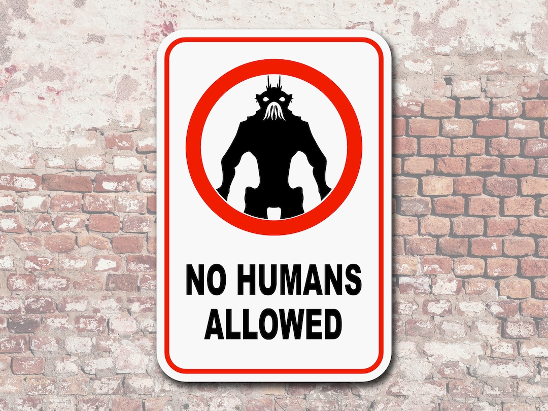 No Humans Allowed D9 Aluminum Sign Alien Sci Fi Movie Decor Gift - Etsy