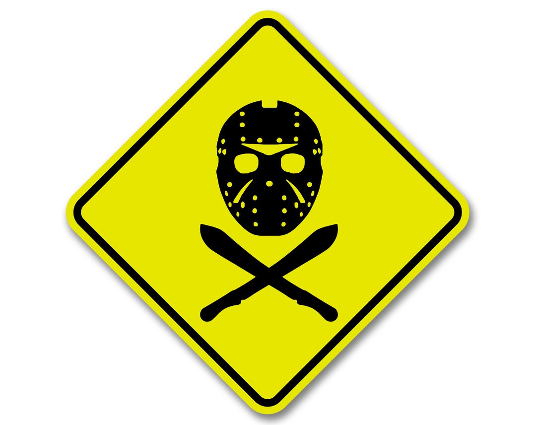 Jason Voorhees Friday the 13th Yellow Aluminum Sign - Etsy