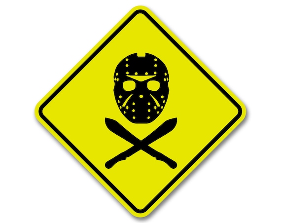 Jason Voorhees Friday the 13th Yellow Aluminum Sign - Etsy