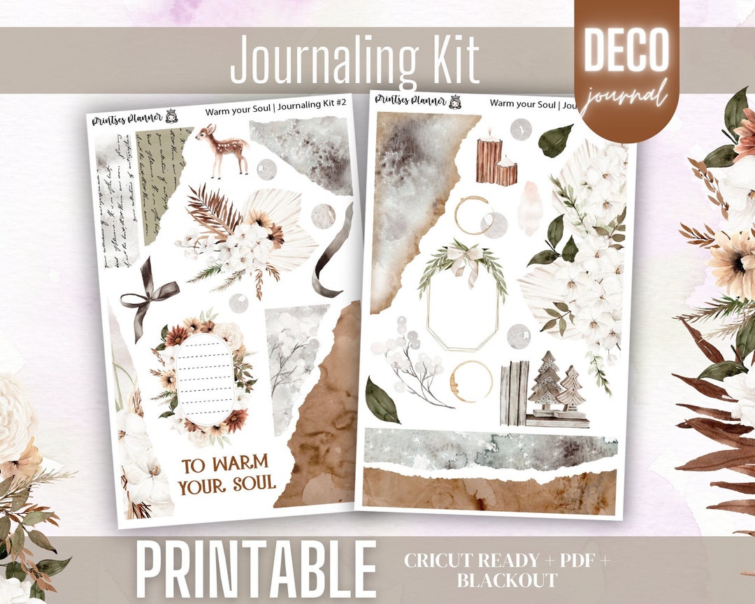 Warm Your Soul Journaling Stickers, Winter Journal Decor, Winter ...