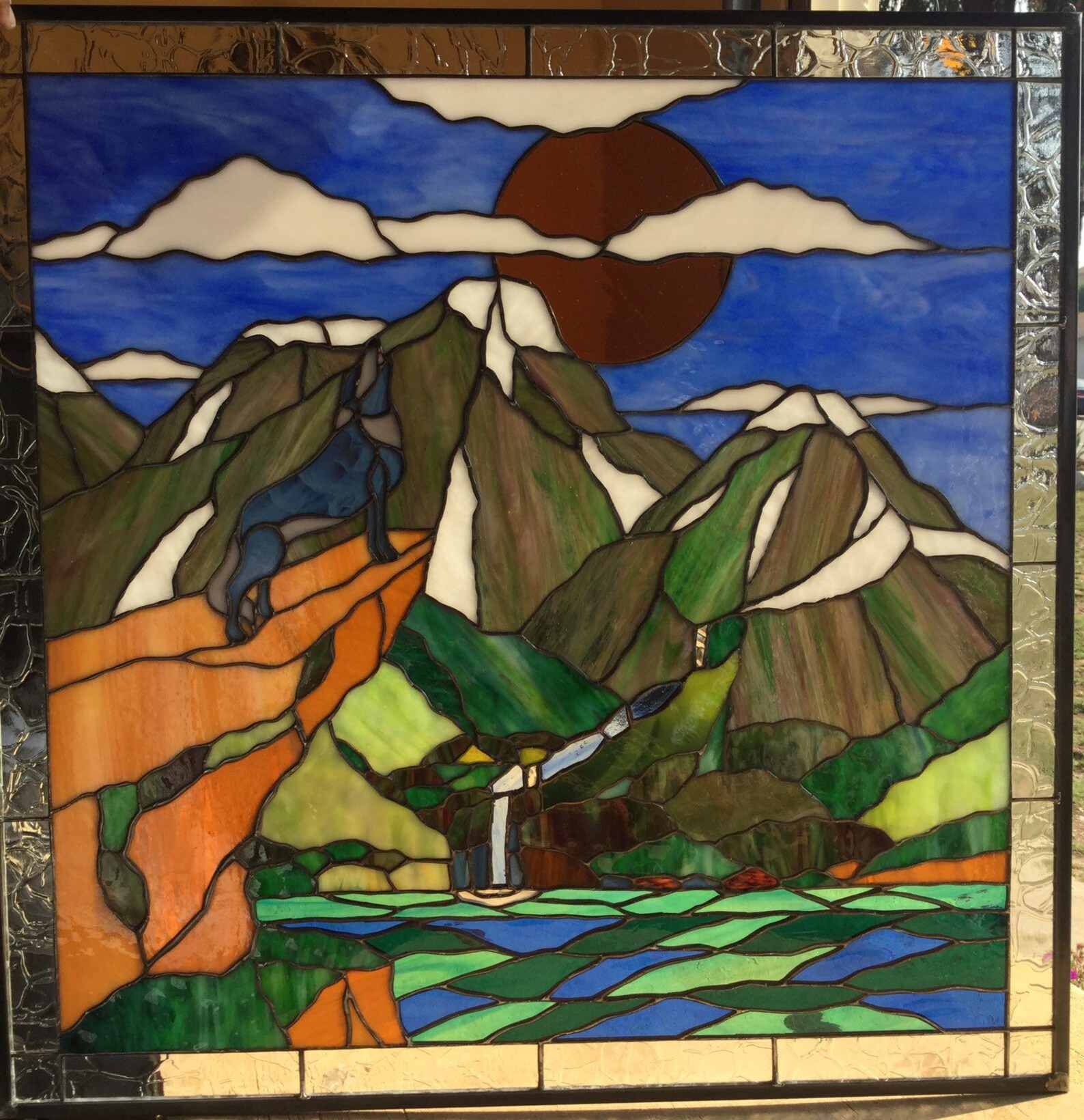 Mountain Valley View (glass Panel ) - Etsy