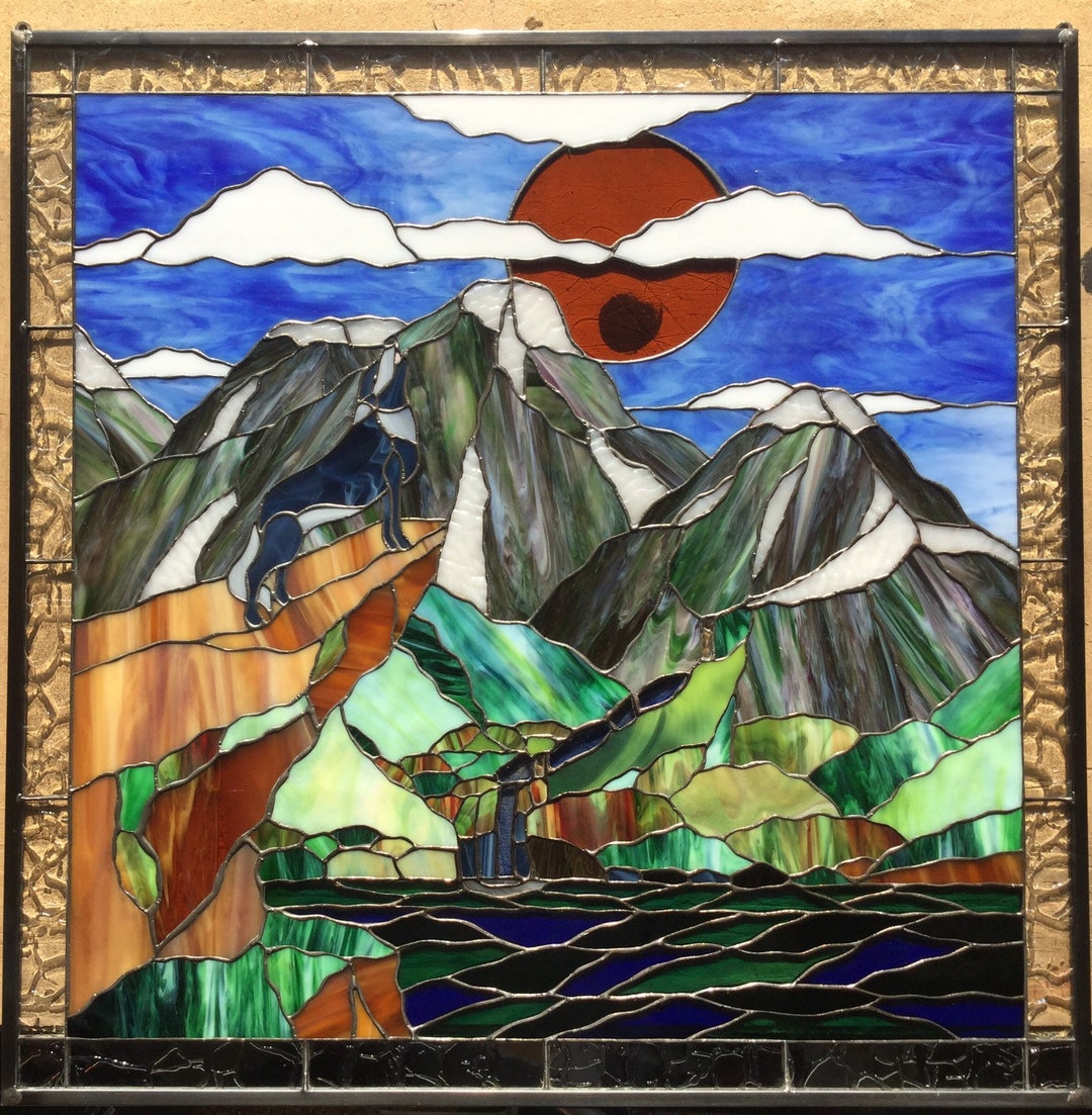 Mountain Valley View (glass Panel ) - Etsy