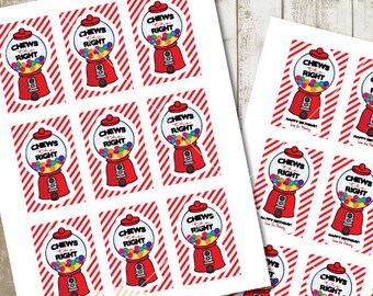 CTR chews the Right Favor Tags Printable: Girl Party Favor Tags for ...