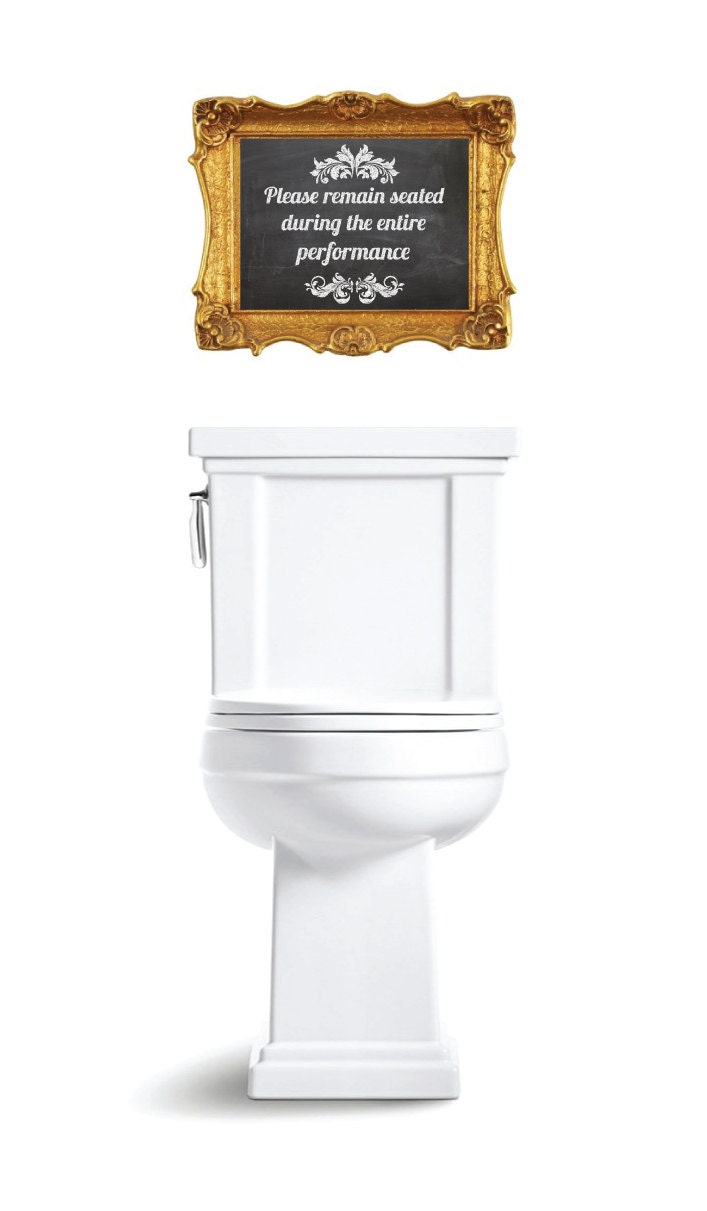 Funny bathroom toilet typography art decor PRINTABLE / | Etsy