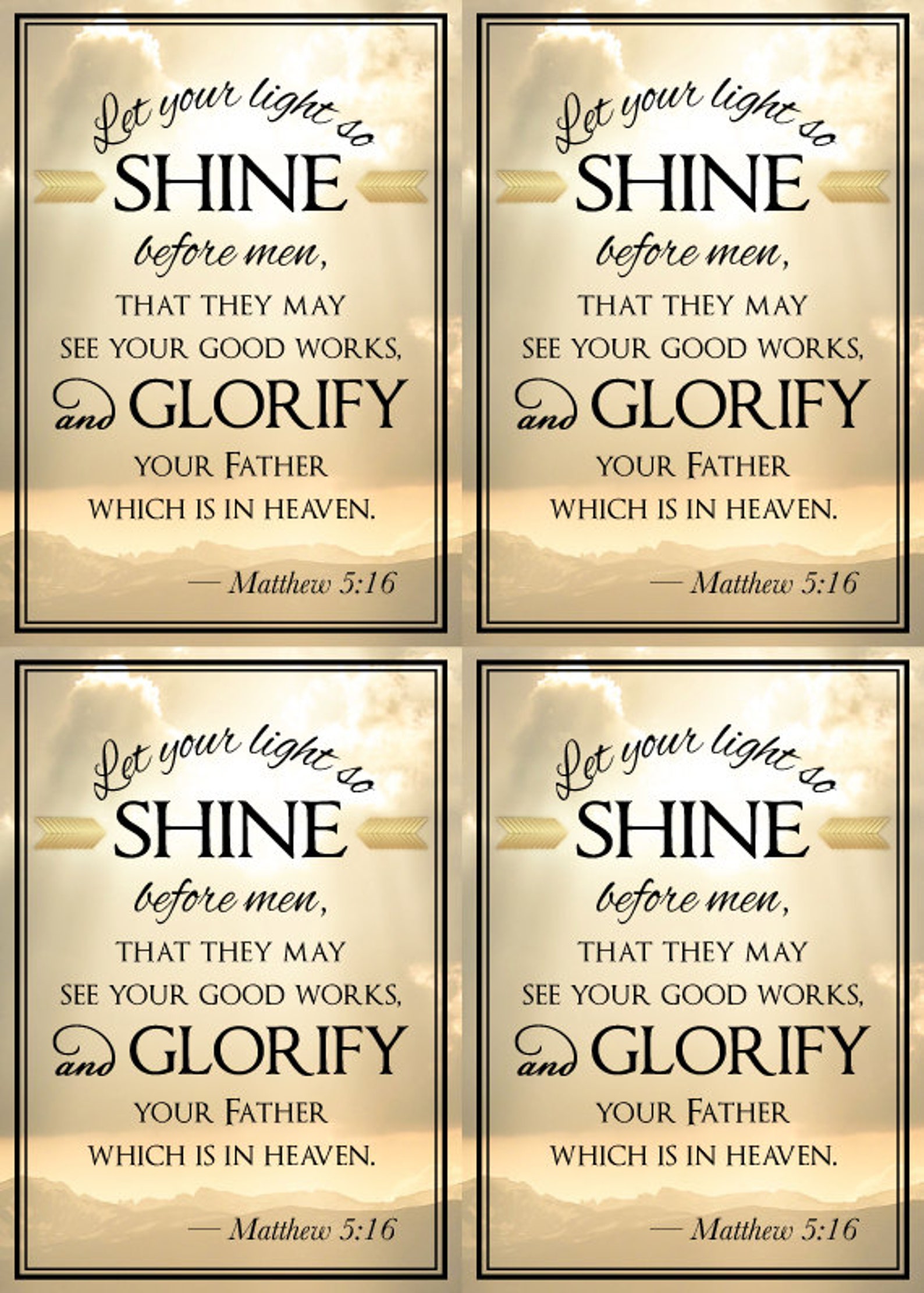 Let Your Light so Shine Printable. Matthew 5:16. Christian, LDS Lesson ...