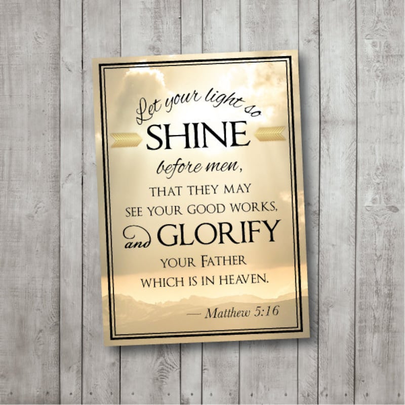 Matthew 5 16 - Etsy