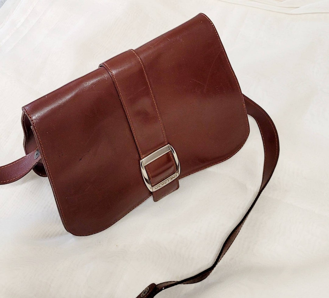 Lovely Vintage Made in Italy MONTINI Leather Cross Body Bag Brown - Etsy