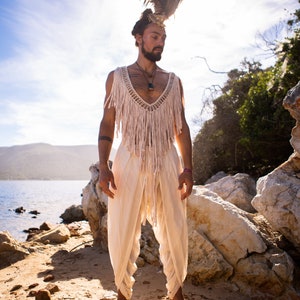 Unique Flowy Boho Festival Dress, Sexy Edm Rave Outfit, Macramé Fringe ...