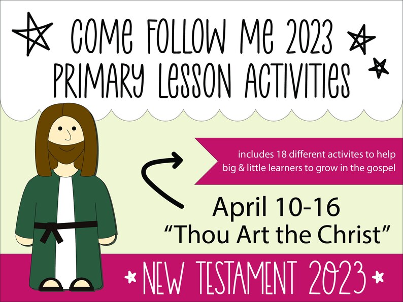 Come Follow Me 2023 Primary April New Testament Primary - Etsy