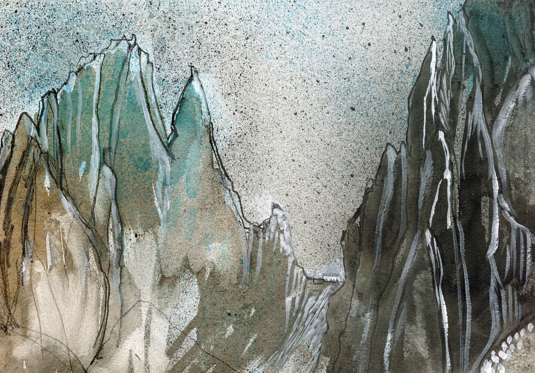 Toni Demetz Hut, Watercolour Painting, Dolomite Painting, Fine Art ...