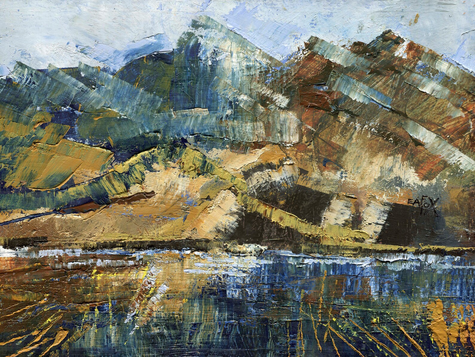 Landscape Oil Painting, Reed Tarn, Original Oil Painting, Landscape ...