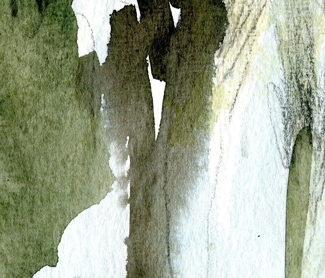 Row of Tall Poplars - Landscape Watercolour - Tree Painting - English ...