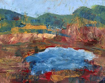Landscape Oil Painting, Reed Tarn, Original Oil Painting, Landscape ...