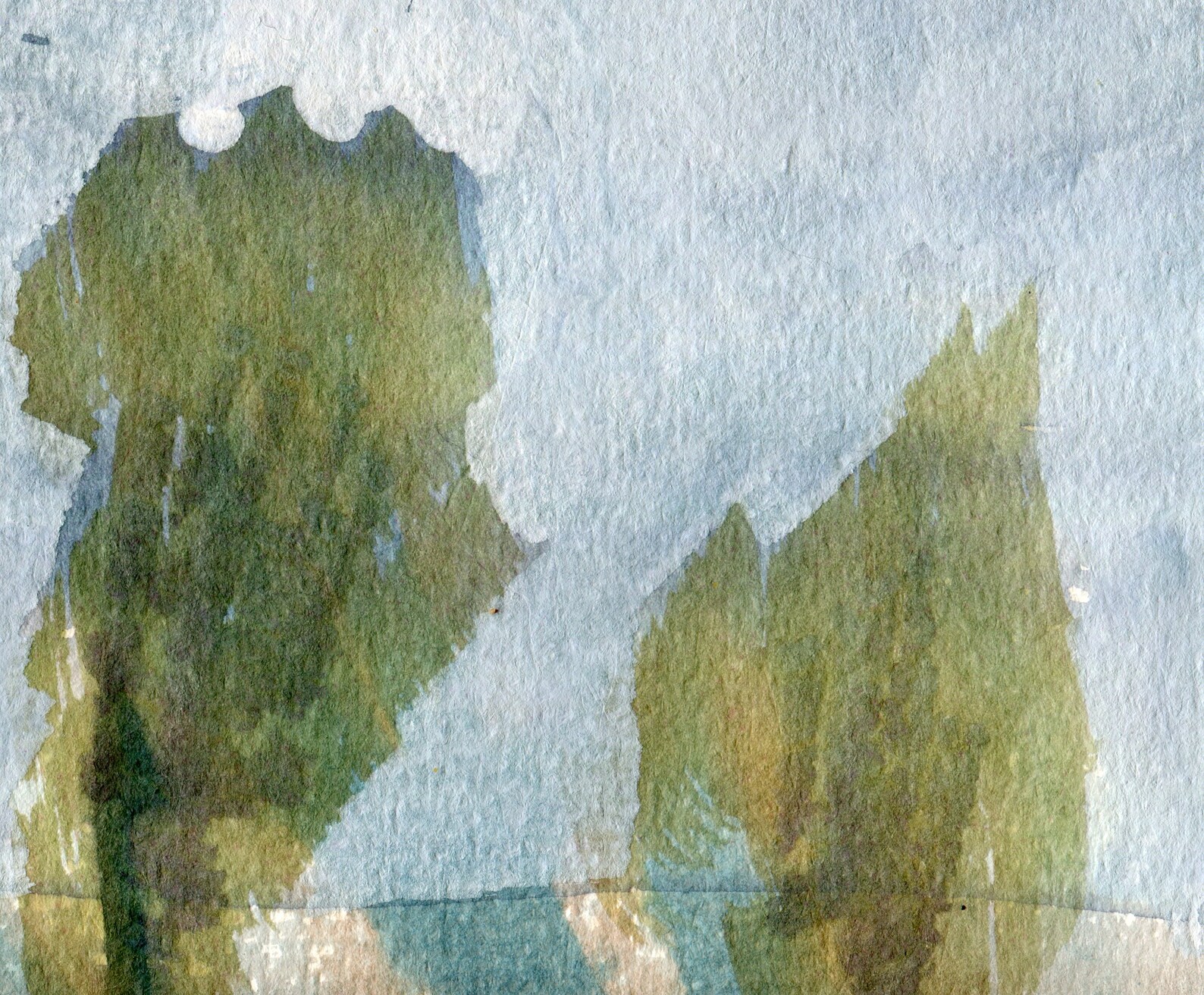 Landscape Watercolour Dark River Tree Painting Landscape - Etsy UK