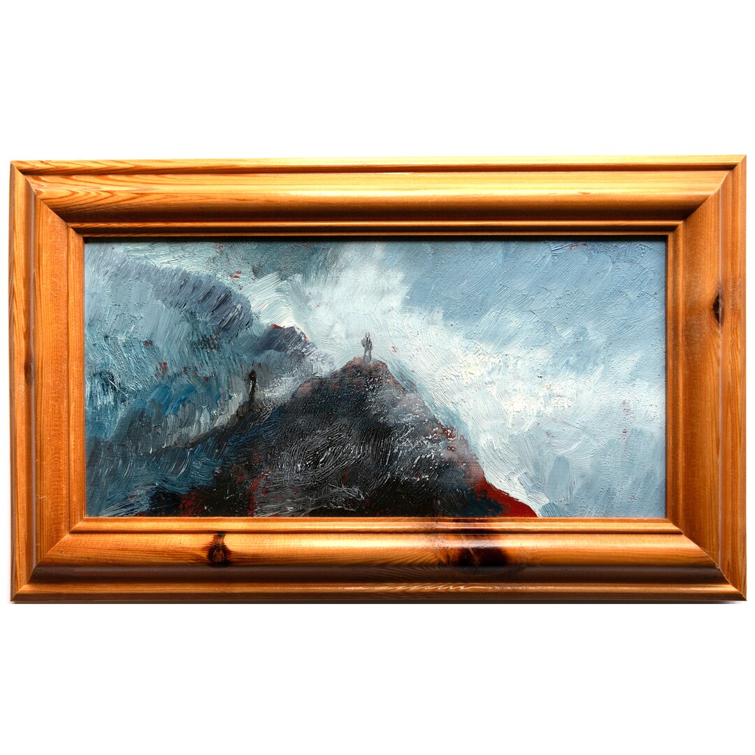 Mist on Striding Edge, Helvellyn, Framed Original Oil Painting - Etsy