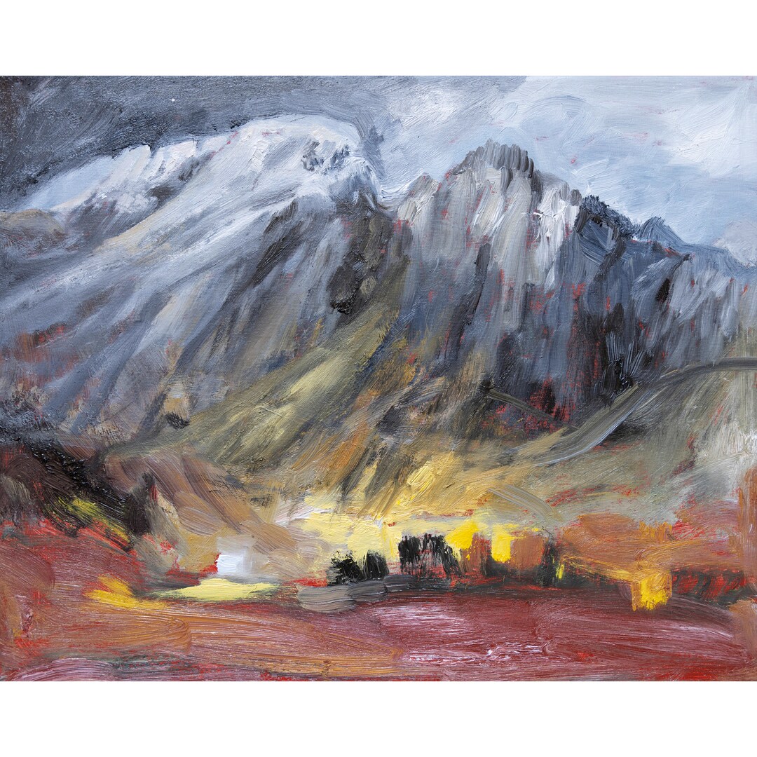 Blaven and Clach Glas, Landscape Oil Painting, Original Oil Painting - Etsy