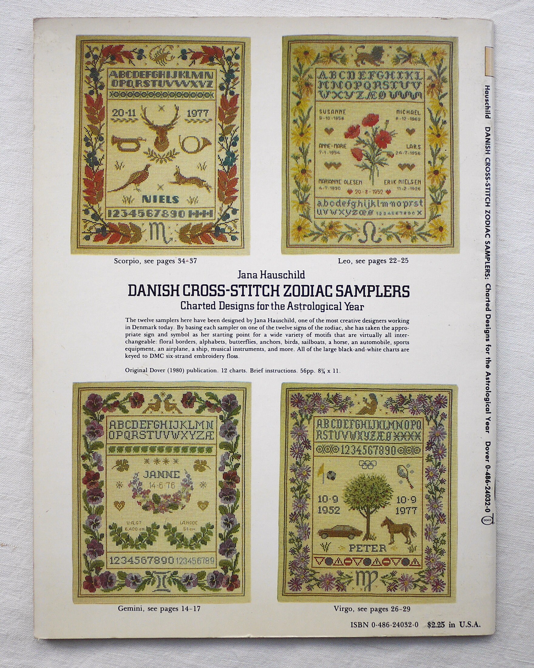 Danish Cross-stitch Zodiac Samplers, Embroidery Book, Charted Designs ...