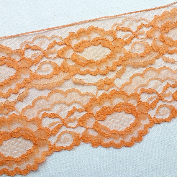 Orange Lace Fabric - Etsy UK