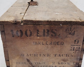 Large Antique Wooden Box - Etsy