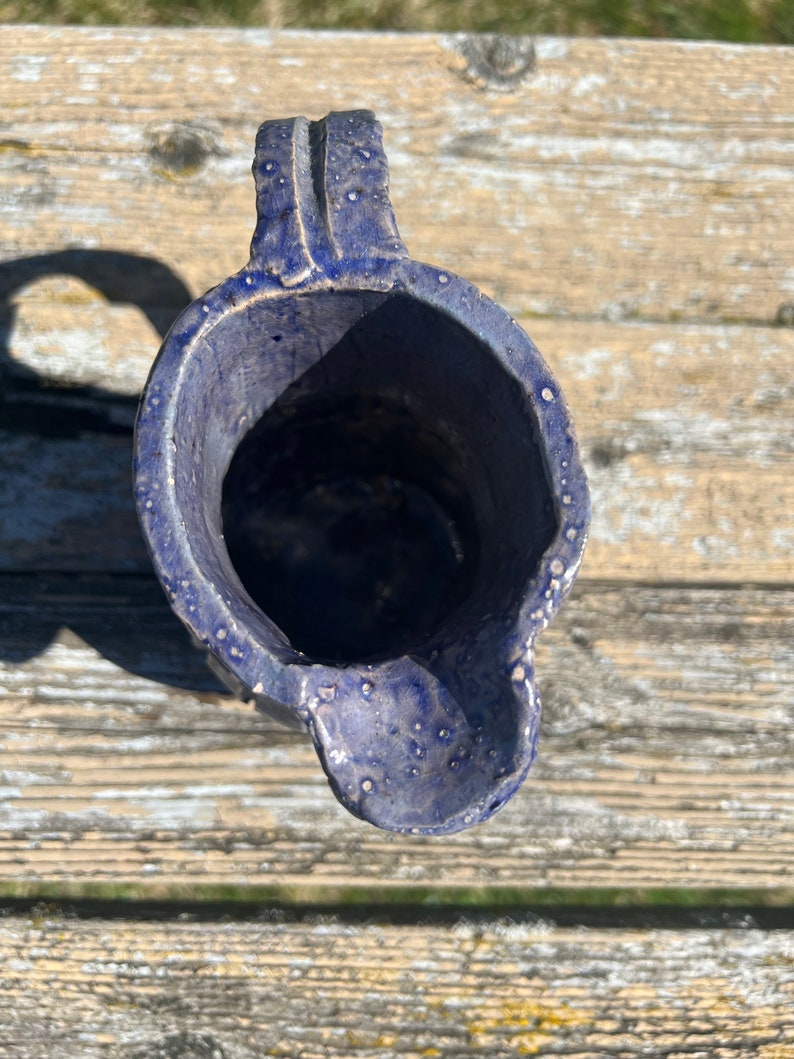 Vintage Small Pottery Pitcher Hand Made Textured Art Flower Vases Table ...