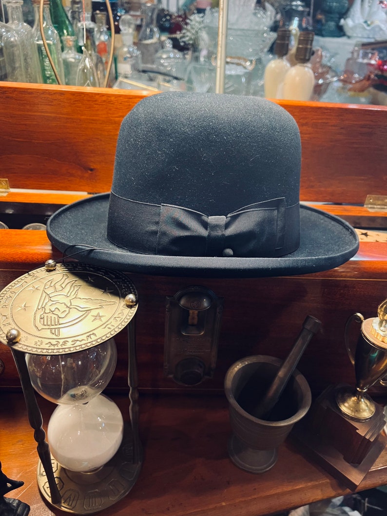 Early 1900s Bowler Hat Mallory Hats With Hat Box Steampunk - Etsy