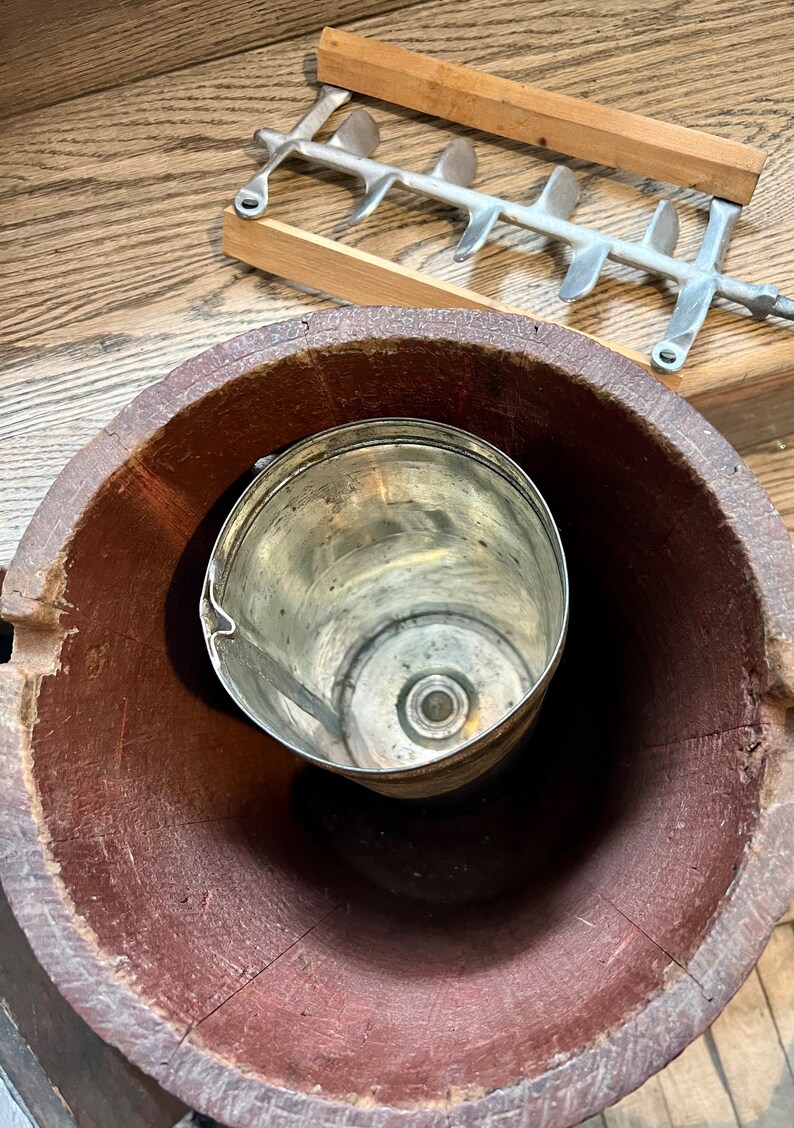 Antique Hand Churn Ice Cream Maker/wooden Ice Cream - Etsy