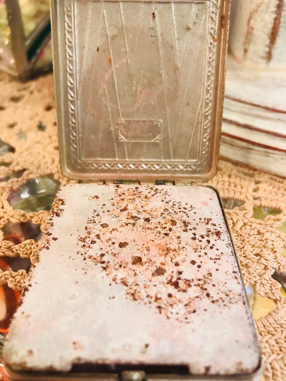 Vintage Art Deco Powder Compact/Vintage Make Up/Purse | Etsy