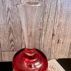 Mary Gregory Style Hand Painted Cranberry Glass Bells Pair Vintage Bell ...