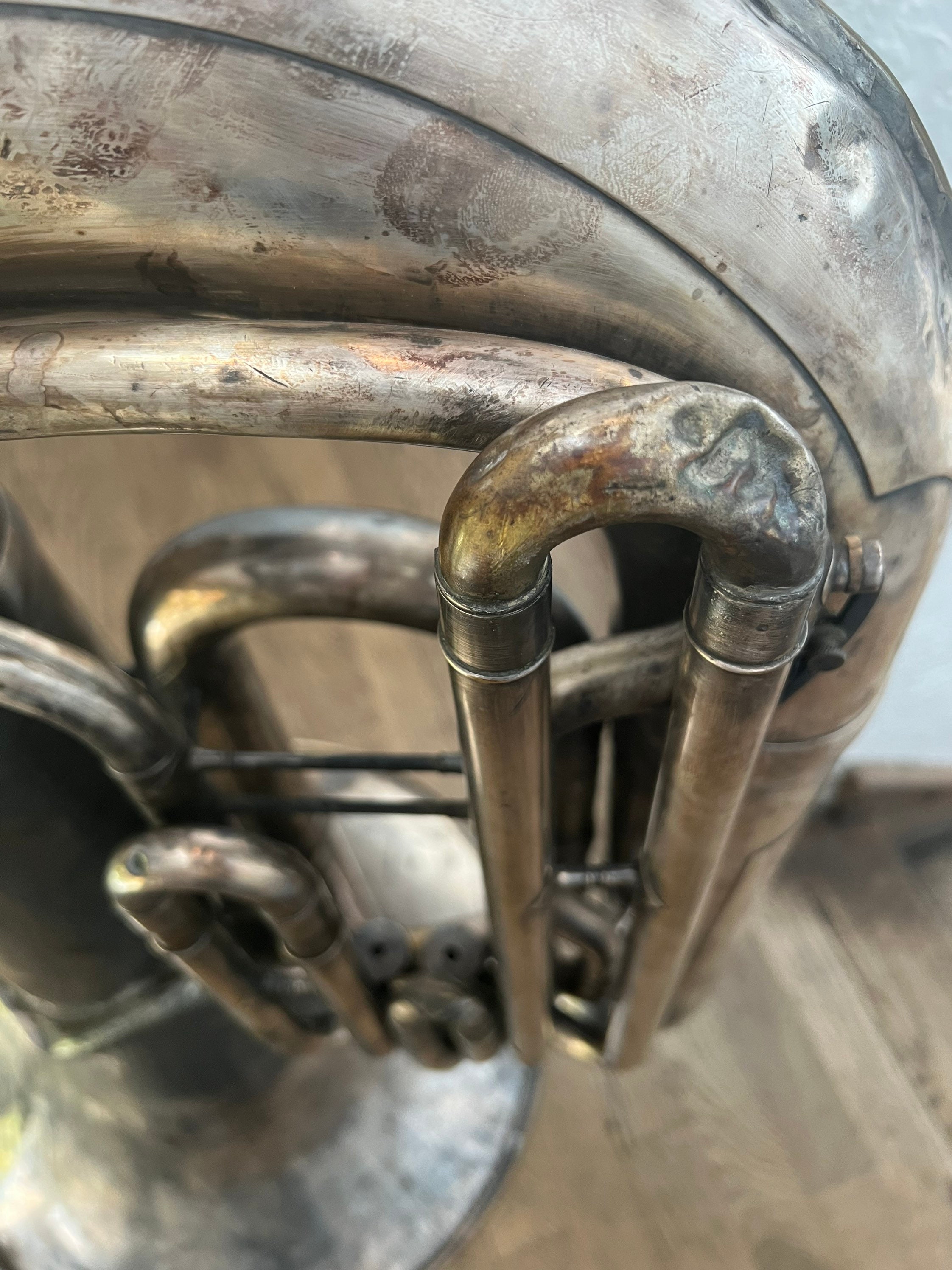 Antique Tuba Frank Holton & Co Chicago Musical Home Decor Display Tubas ...
