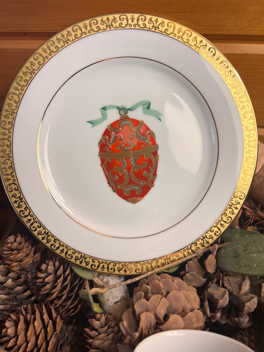 Faberge Egg Plate by Gold Buffet Royal Gallery Dessert Salad Plates ...
