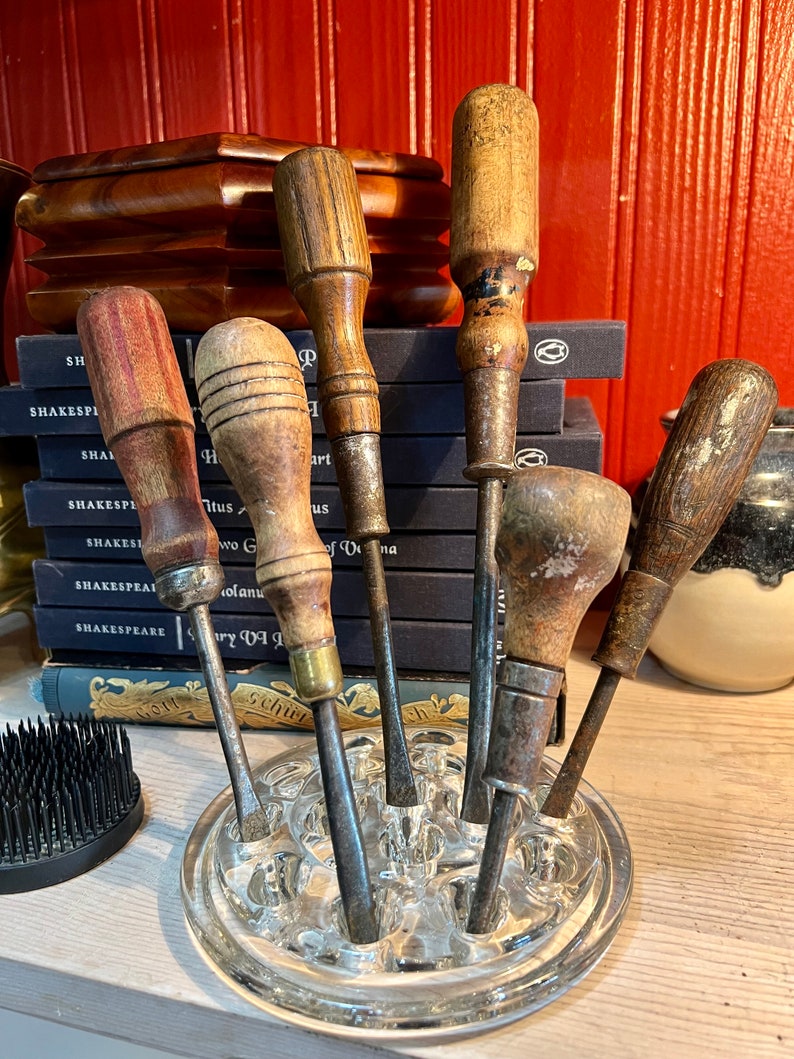 Antique Wood Handled Screwdrivers Rustic Home Decor Screwdriver ...