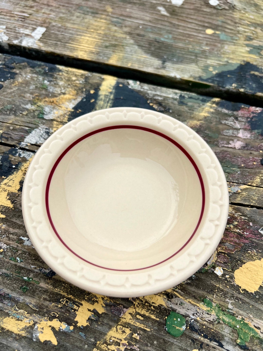 Syracuse China Cardinal Line Bowls Butter Pat Small Dish Railroad ...