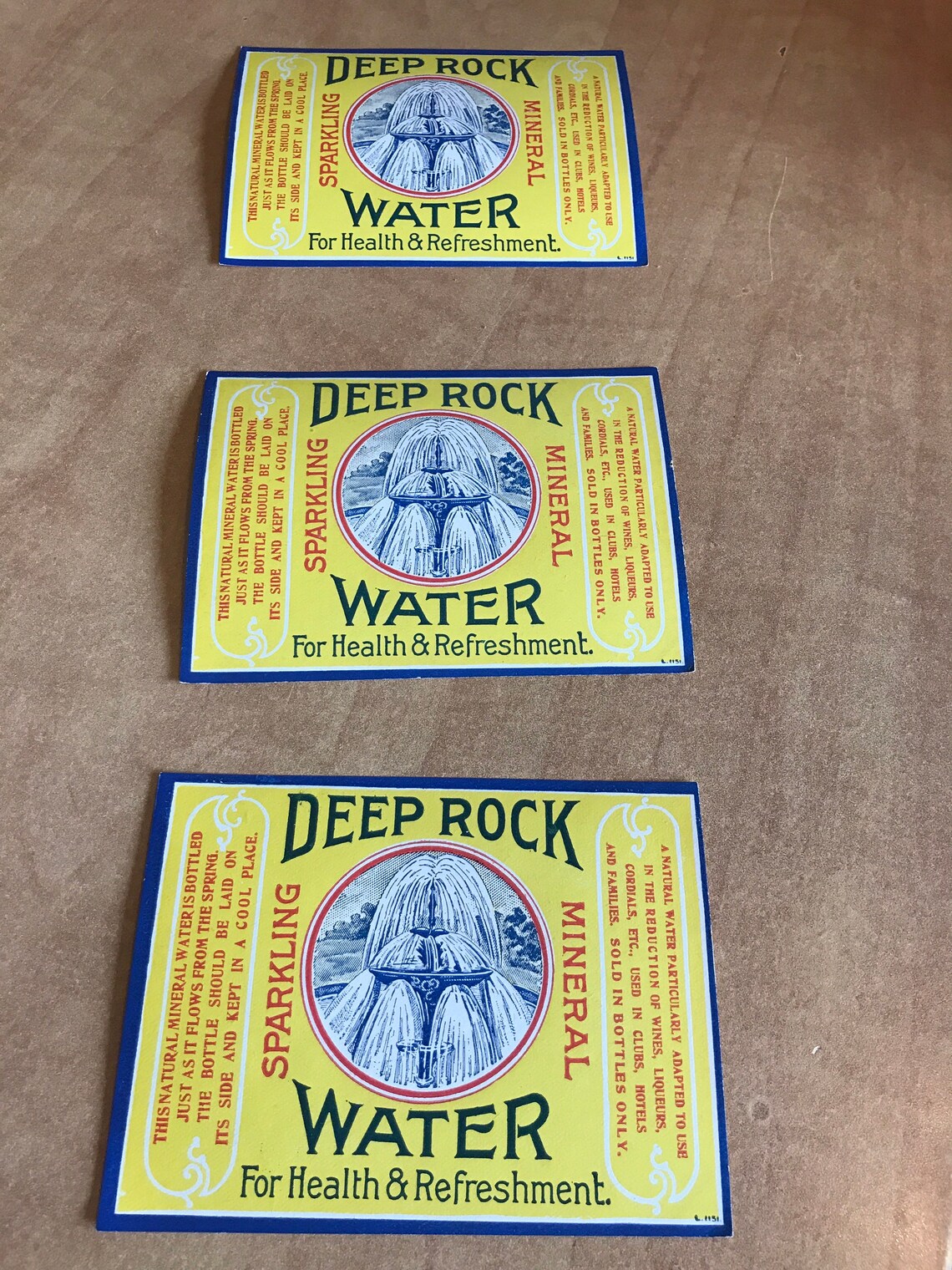 Deep Rock Sparkling Mineral Water Label 1800s Deep Rock Label - Etsy