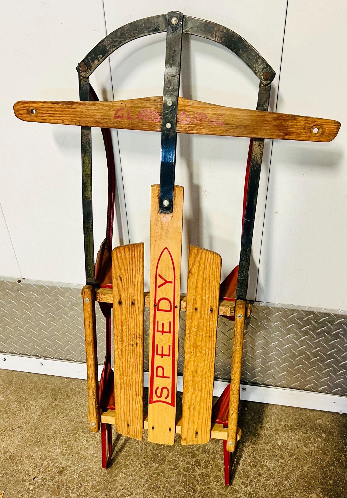 Vintage Sleds Speedy Childs Sled Winter Sports Holiday Christmas Decor ...