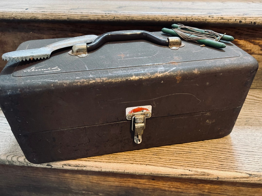 Vintage Kennedy Tackle Box Industrial Decor Fishing Metal Storage Art ...