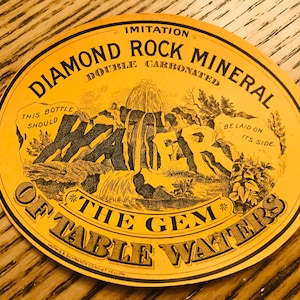 Diamond Rock Mineral Water Label Antique Labels Advertising Labels ...