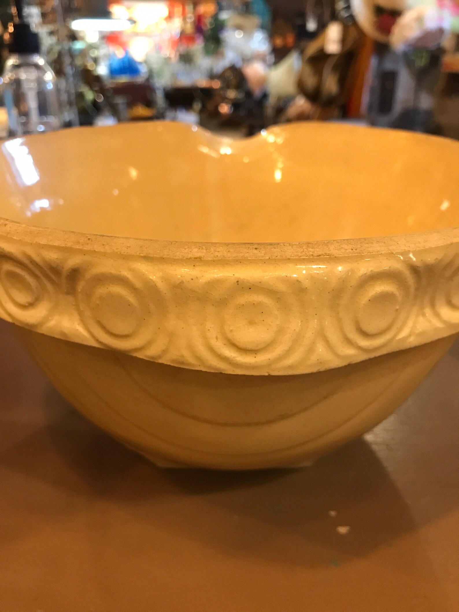 Antique 10 Yellow Ware Bowl Farmhouse Batter Bowl Yellow | Etsy