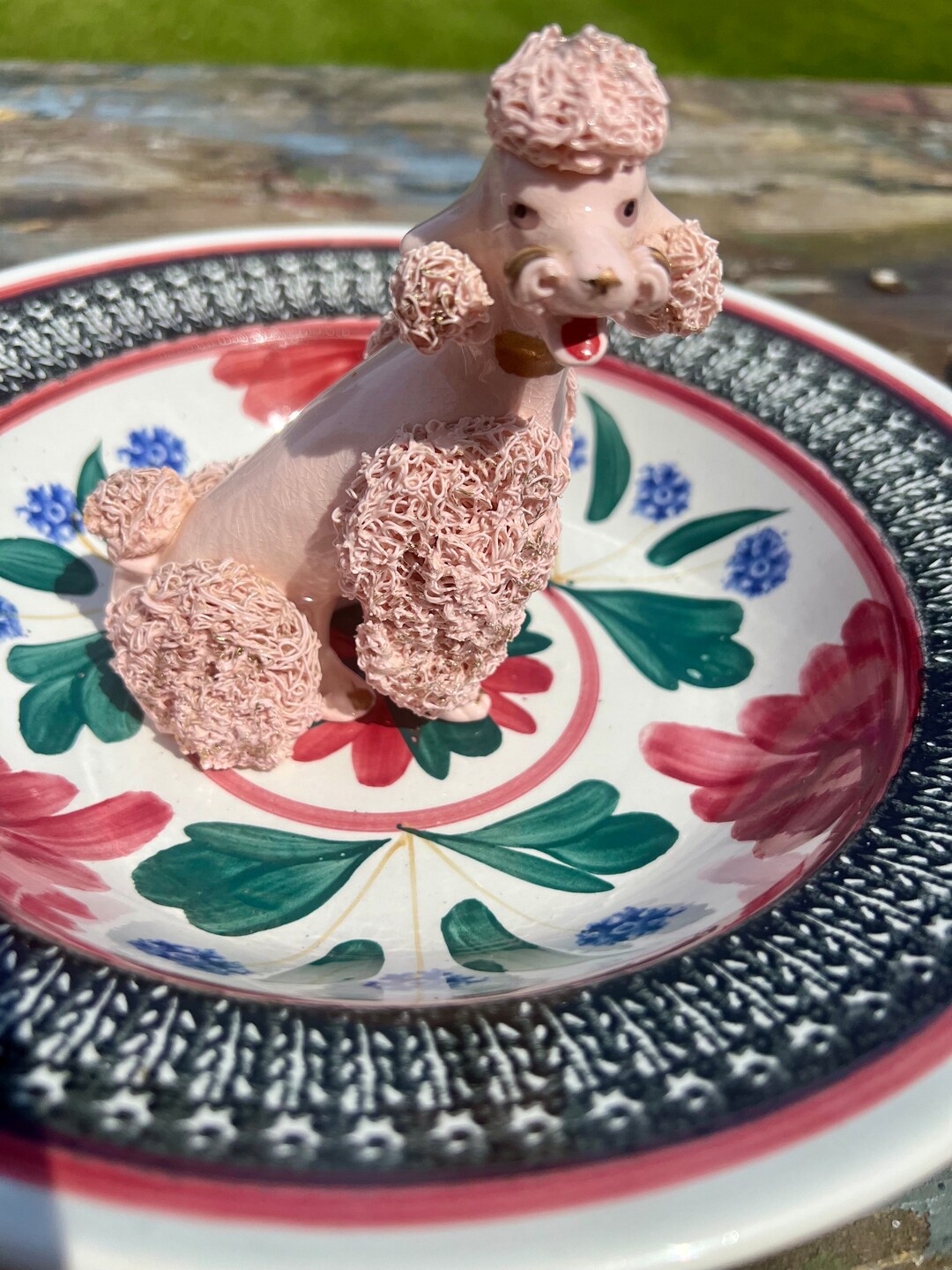 Vintage Pink Poodle Spaghetti Poodles Hand Painted Figurines MCM ...