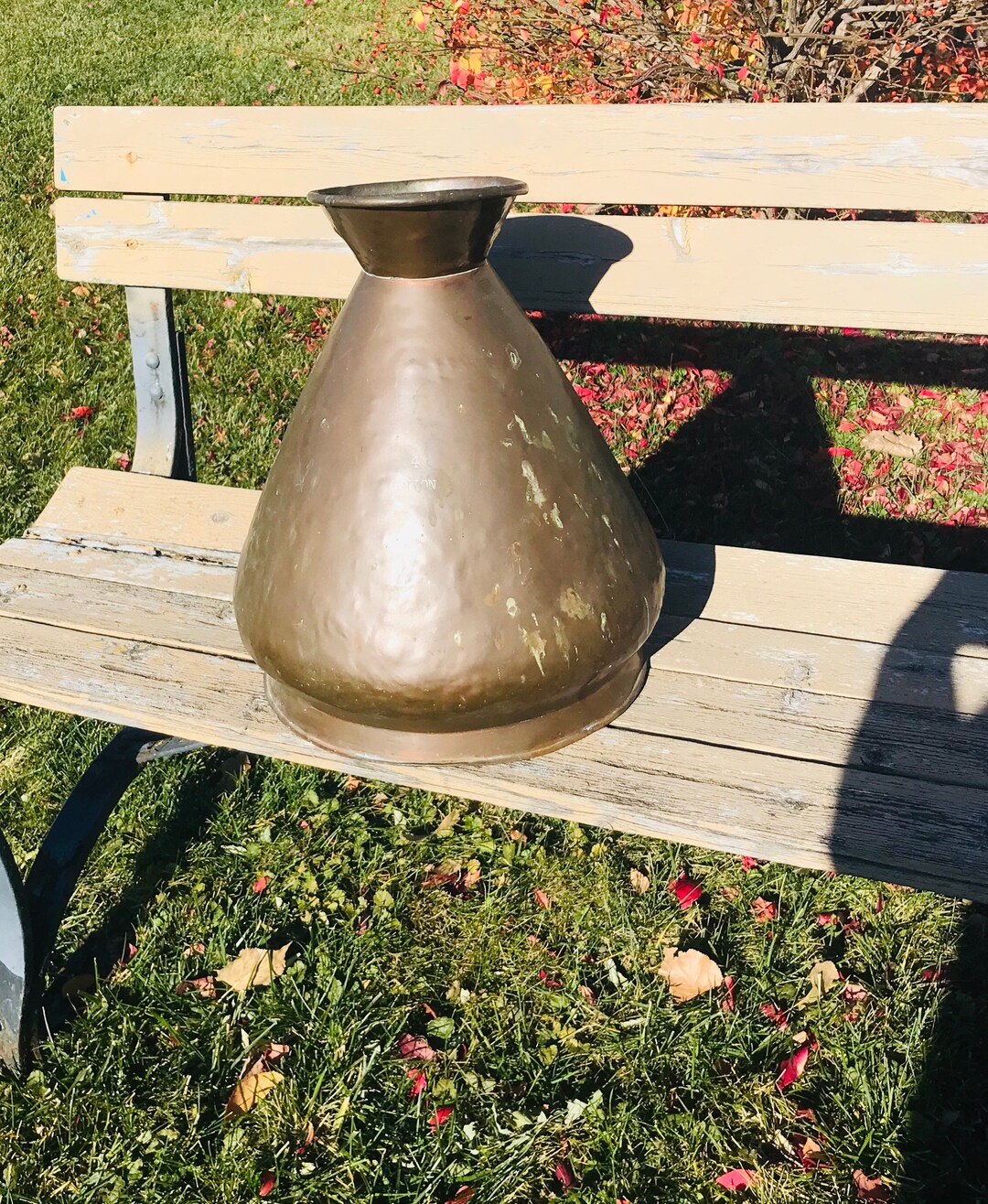 Large Copper Ale Jug Pot Primitives Rustic Farmhouse 4 Gallon Haystack ...