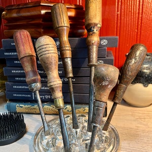 Antique Wood Handled Screwdrivers Rustic Home Decor Screwdriver ...