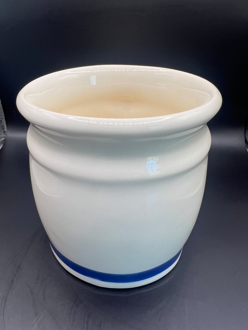 Vintage Blue Banded Pottery Mug Handmade Art Pottery Farmhouse Kitchen ...