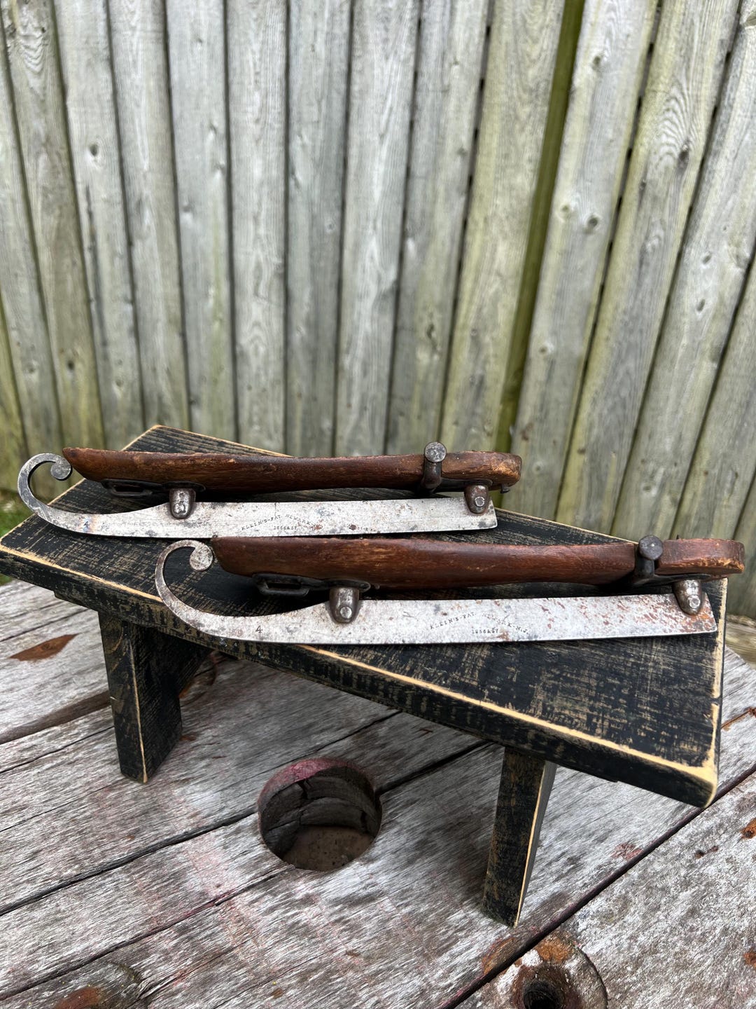 Primitive Ice Skates Wooden Skate Curled Toe Winter Primitives ...