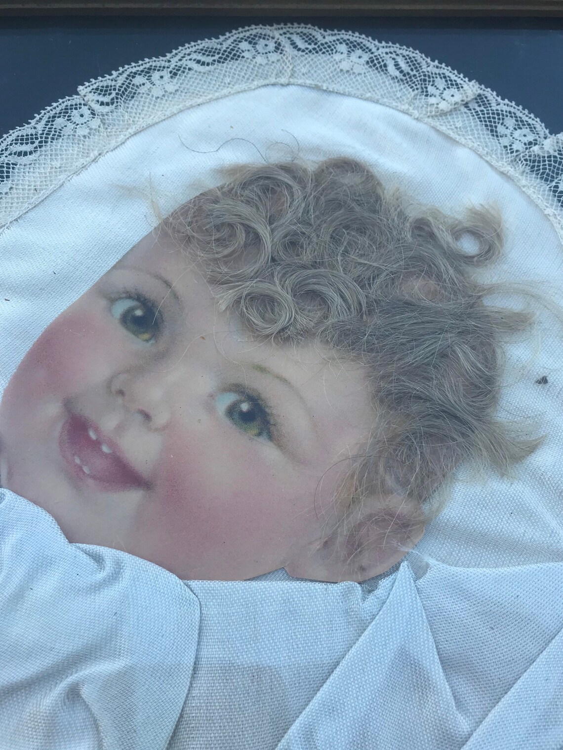 Victorian Mourning Memorial Framed/Baby Picture w/real | Etsy