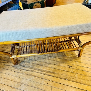 Rattan Coffee Table Vintage Tables Boho Decor Restyled Wicker Furniture ...