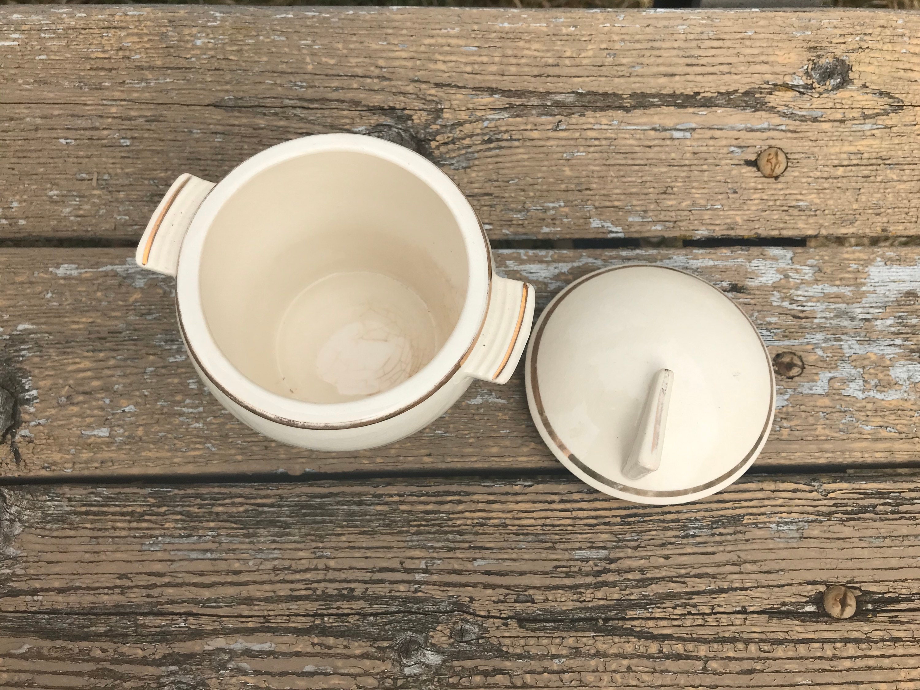 Triumph American Limoges Sugar Bowl Hollywood/22K gold | Etsy