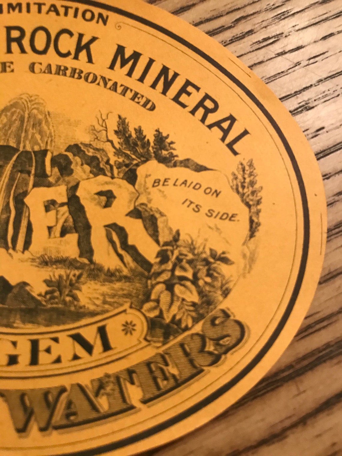 Diamond Rock Mineral Water Label Antique Labels Advertising | Etsy