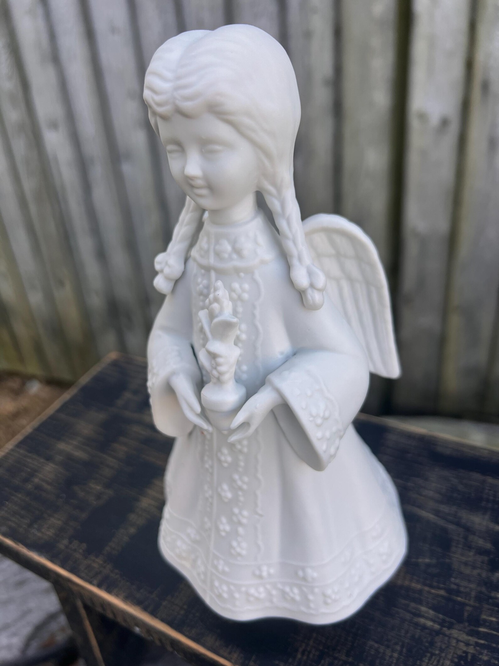 Musical Nordic Angel AES Japan Rotating Bisque Angels Christmas Holiday ...