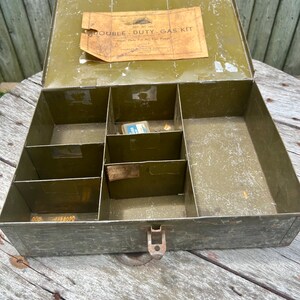 Vintage Metal Tool Kit Divided Box Industrial Home Decor Vintage ...