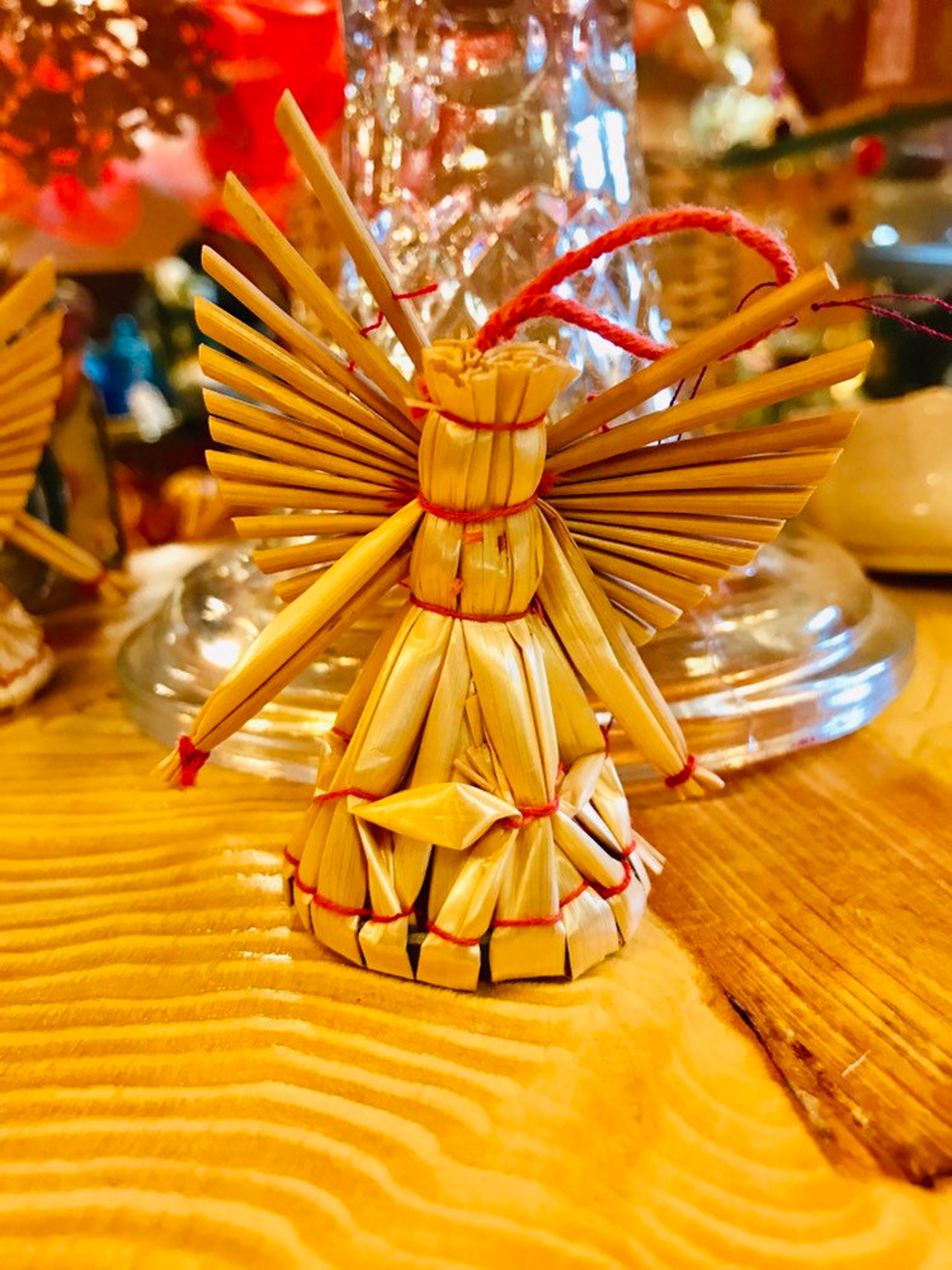 Handmade Scandinavian Straw Angel Ornaments Hygge Decor Christmas ...