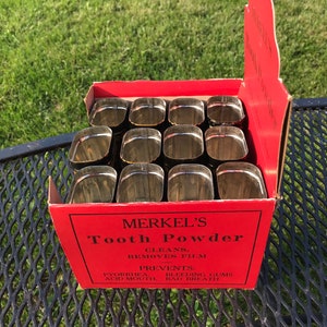 Merkels Tooth Powder Display/tins/pharmaceuticals/drug Store ...
